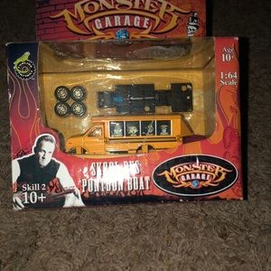 Toys | Monster Garage Skool Bus Pontoon Boat Diecast Model Kit | Poshmark